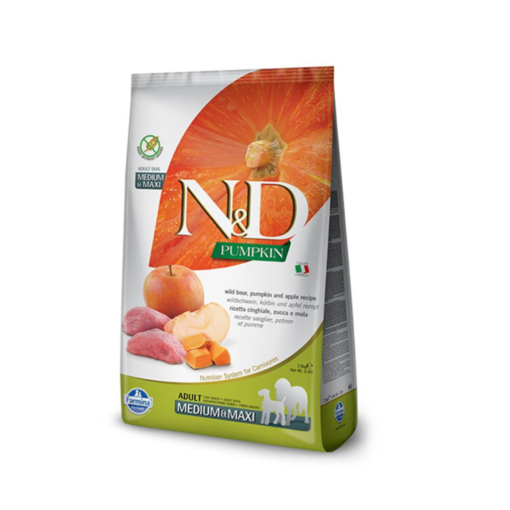 N&D Dog Pumpkin Wild Boar&Apple Adult Medium&Maxi – Sonny Pet House